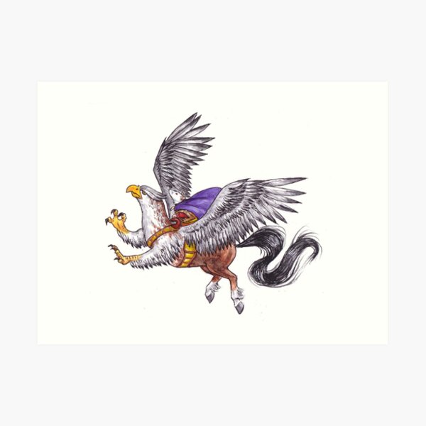 "The Hippogriff and his Rat Rider" Art Print for Sale by drusillak ...