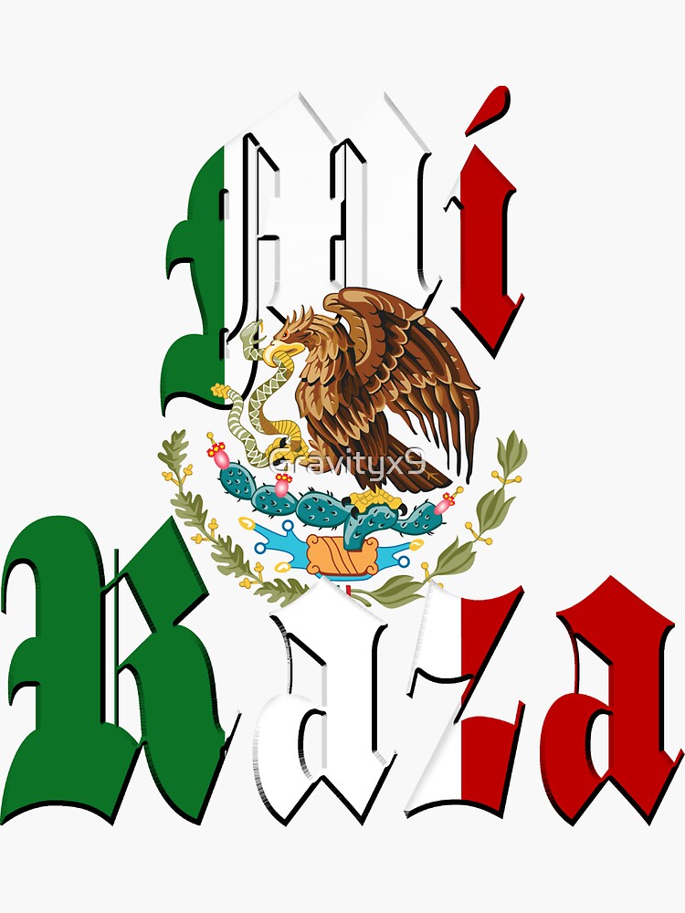"MI RAZA Mexican Flag" Sticker for Sale by Gravityx9 | Redbubble