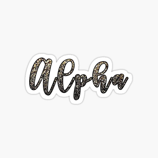 "Alpha Sticker!" Sticker by beck-dr | Redbubble