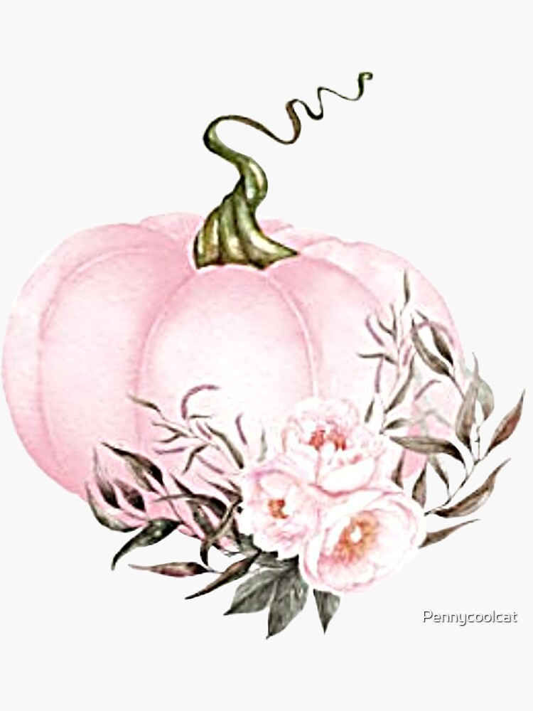 "pink pumpkin" Sticker for Sale by Pennycoolcat | Redbubble