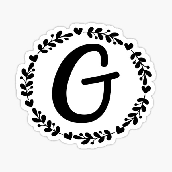 "Letter G" Sticker by sarahbethamos | Redbubble
