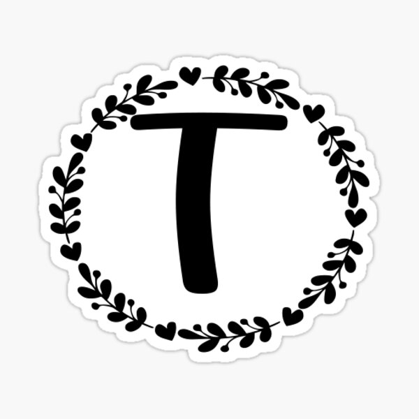 "Letter T" Sticker for Sale by sarahbethamos | Redbubble