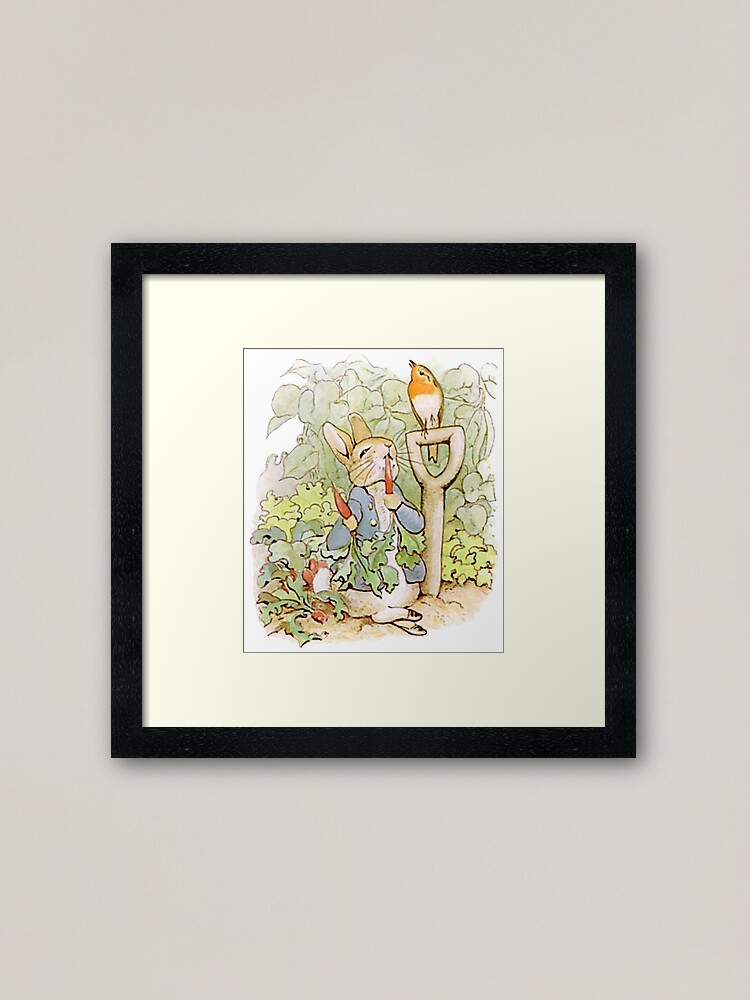 "Peter Rabbit eating carrots" Framed Art Print for Sale by AmyOlsen ...