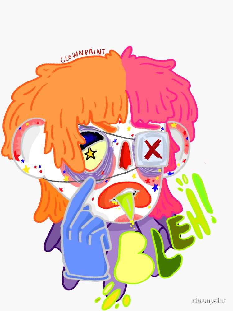 "clowns only: discord" Sticker for Sale by clownpaint | Redbubble