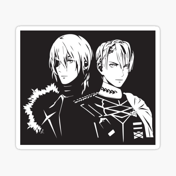 "Dimitri Fire Emblem Three Houses - Pre & Post Time Skip" Sticker for ...
