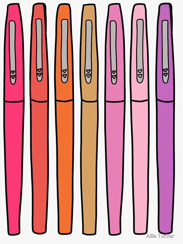 "Flair Pens... A Girl’s Best-friend" Sticker for Sale by allietucker ...