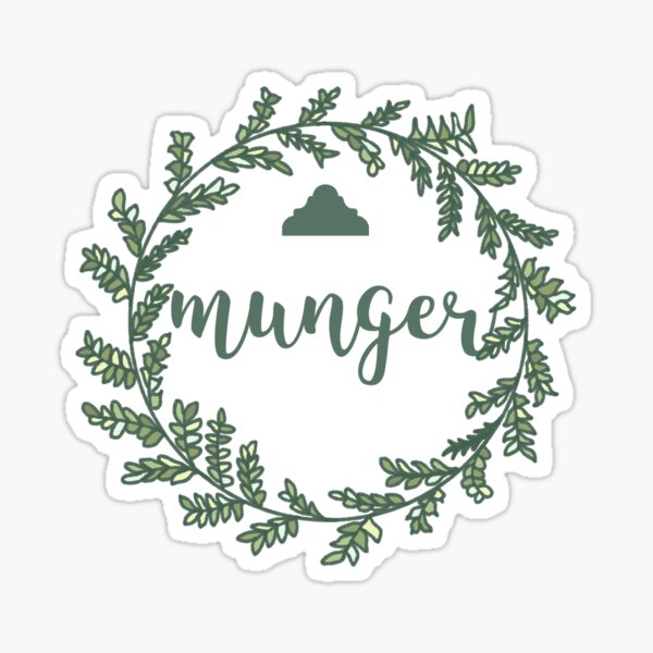 "Munger Laurel Wreath" Sticker for Sale by sophiagg7 | Redbubble