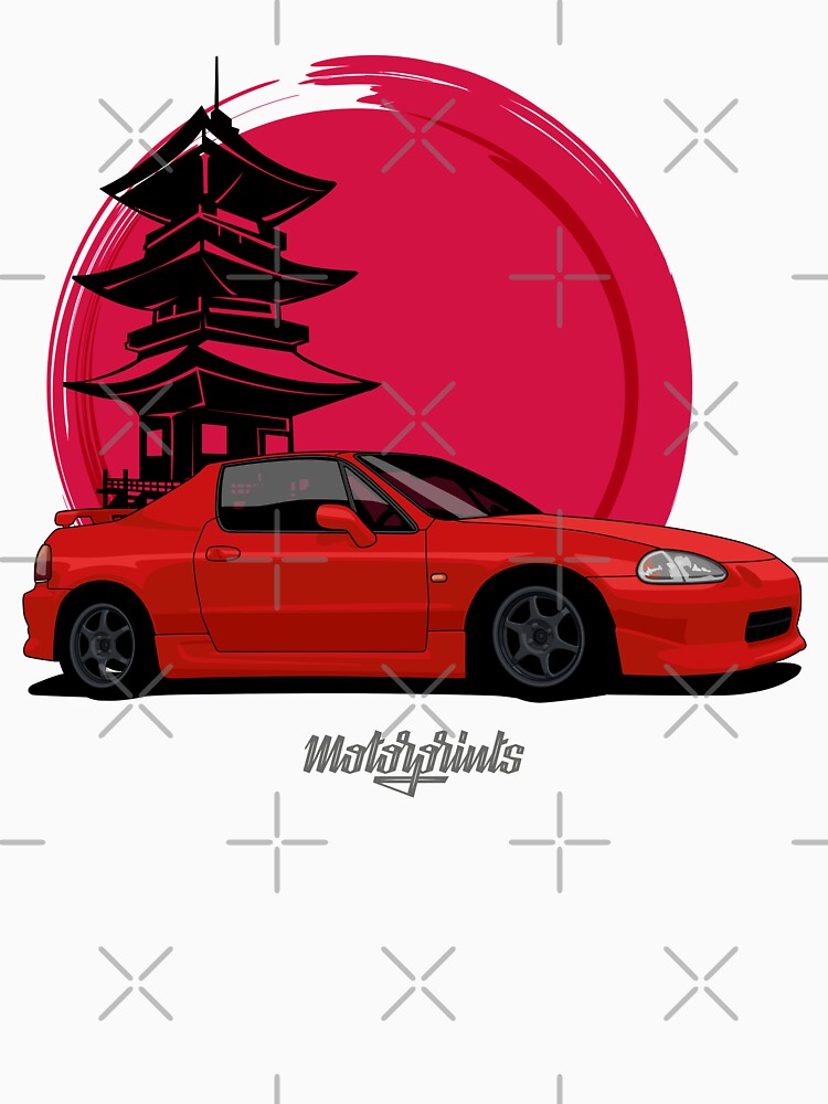"Del Sol (red)" T-shirt for Sale by MotorPrints | Redbubble | del sol t ...