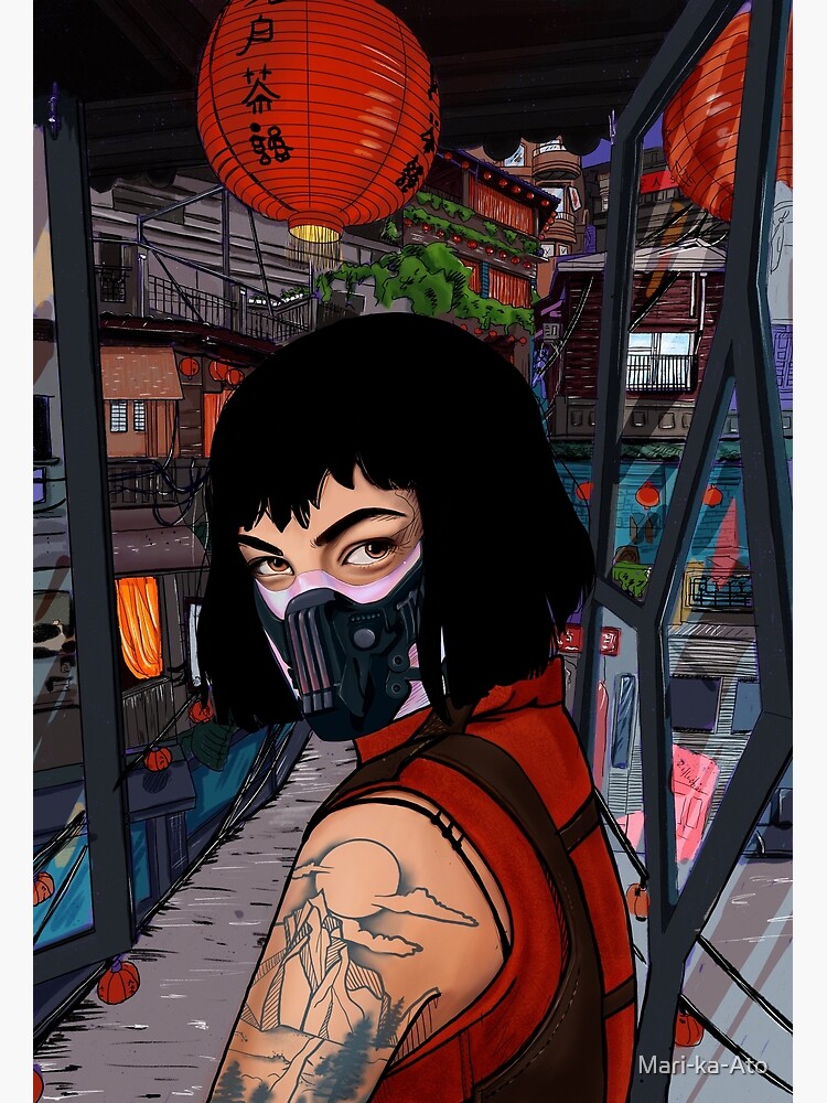 "Cyberpunk glam girl full color 920" Poster for Sale by Mari-ka-Ato ...