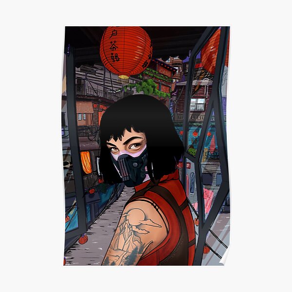 "Cyberpunk glam girl full color 920" Poster for Sale by Mari-ka-Ato ...