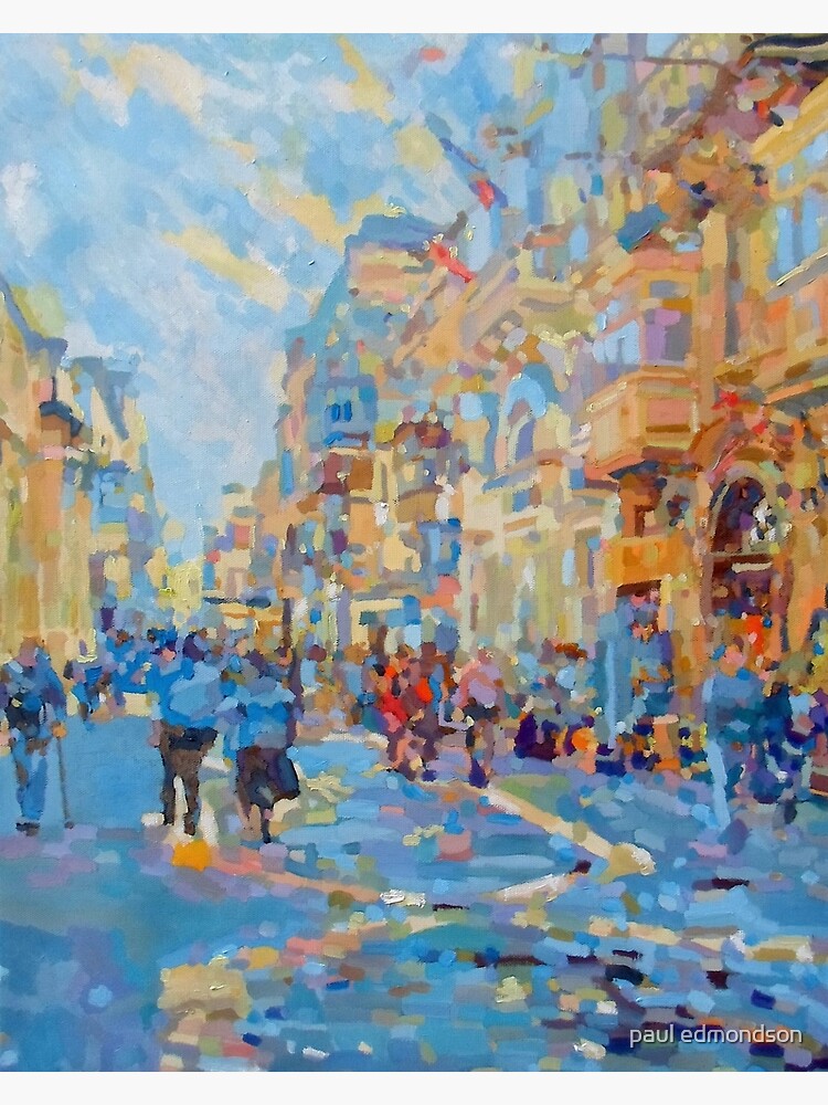 "Valletta, Malta, oil painting" Canvas Print for Sale by pauledmondson ...