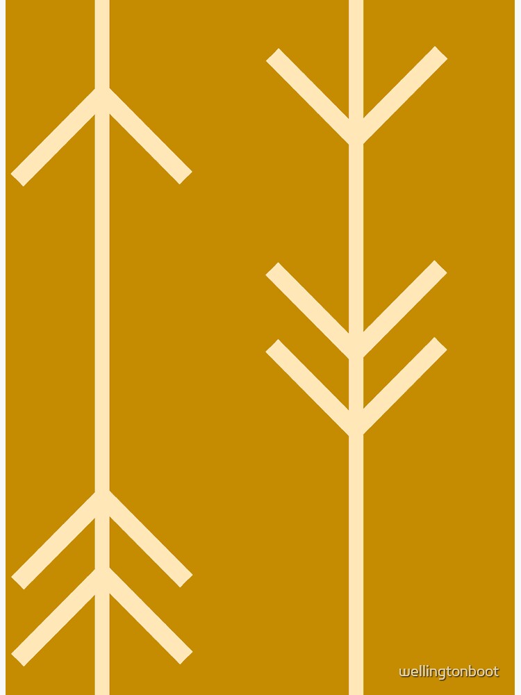 "Mustard Boho Arrows" Sticker for Sale by wellingtonboot | Redbubble