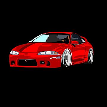 "Eclipse 2G DSM Red" Sticker by dominikz96 | Redbubble