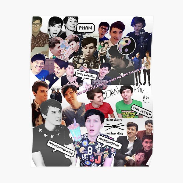 "Danisnotonfire and AmazingPhil Collage" Poster for Sale by ...