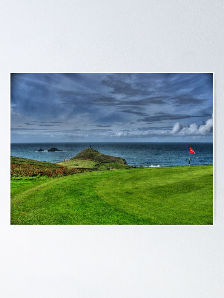 "1st Green at Cape Cornwall Golf Club" Poster for Sale by CrackersUK ...