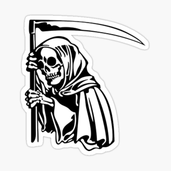 "Death" Sticker for Sale by 32BlackRoses | Redbubble