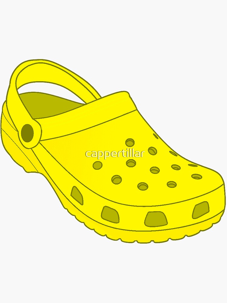 "Yellow Croc" Sticker by cappertillar | Redbubble