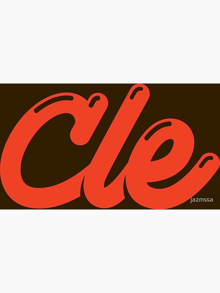 "Cleveland (Cle) Bubble Script - Oranger" Poster for Sale by jazmssa ...