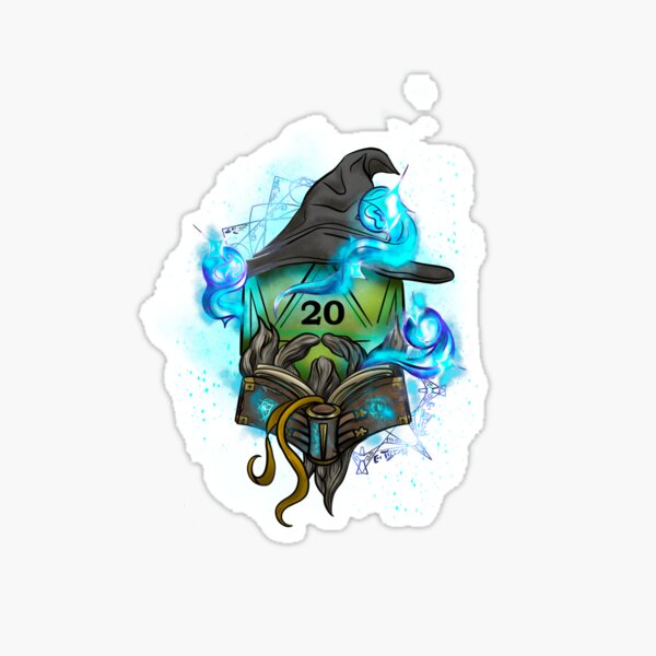 "D& Wizard" Sticker by xdrewstroyerx | Redbubble