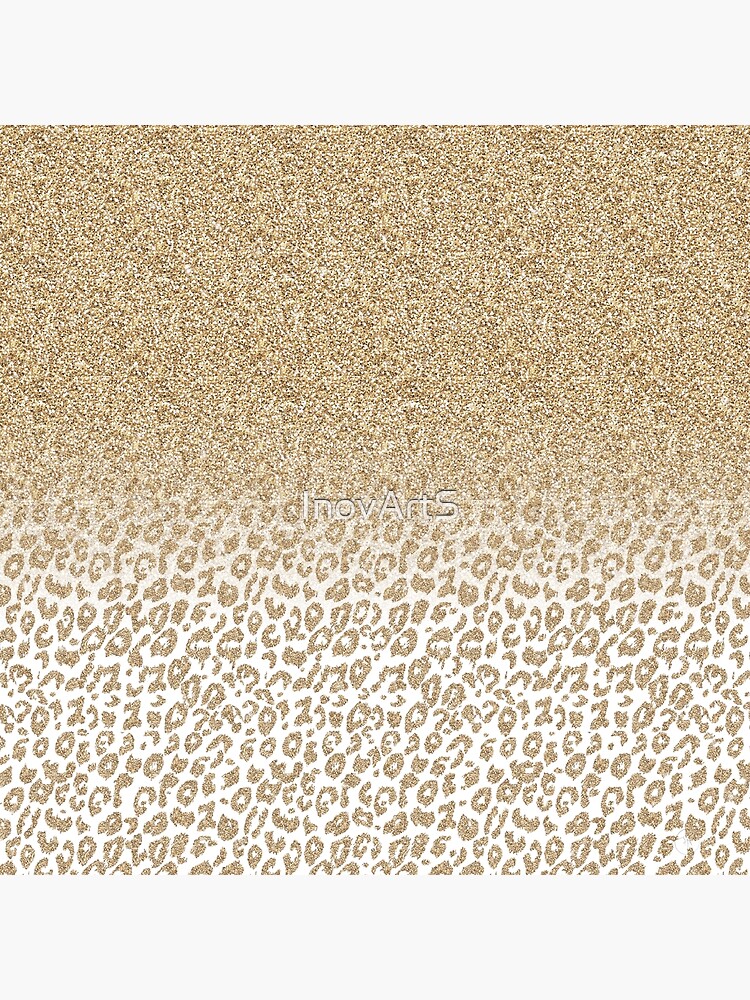 "Trendy Gold Glitter and Leopard Print Gradient Design" Poster for Sale ...