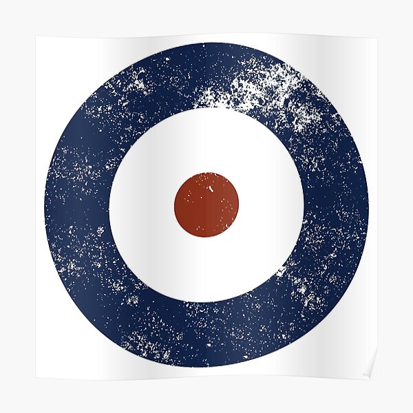"RAF Type A Roundel (Duller)" Poster for Sale by TigerTomDesign | Redbubble