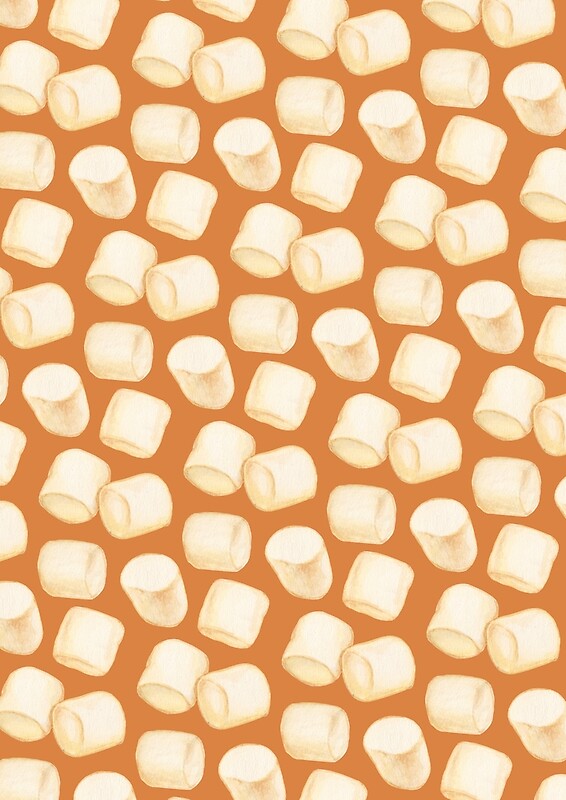 "Marshmallow Pattern - Chocolate" by Kelly Gilleran | Redbubble