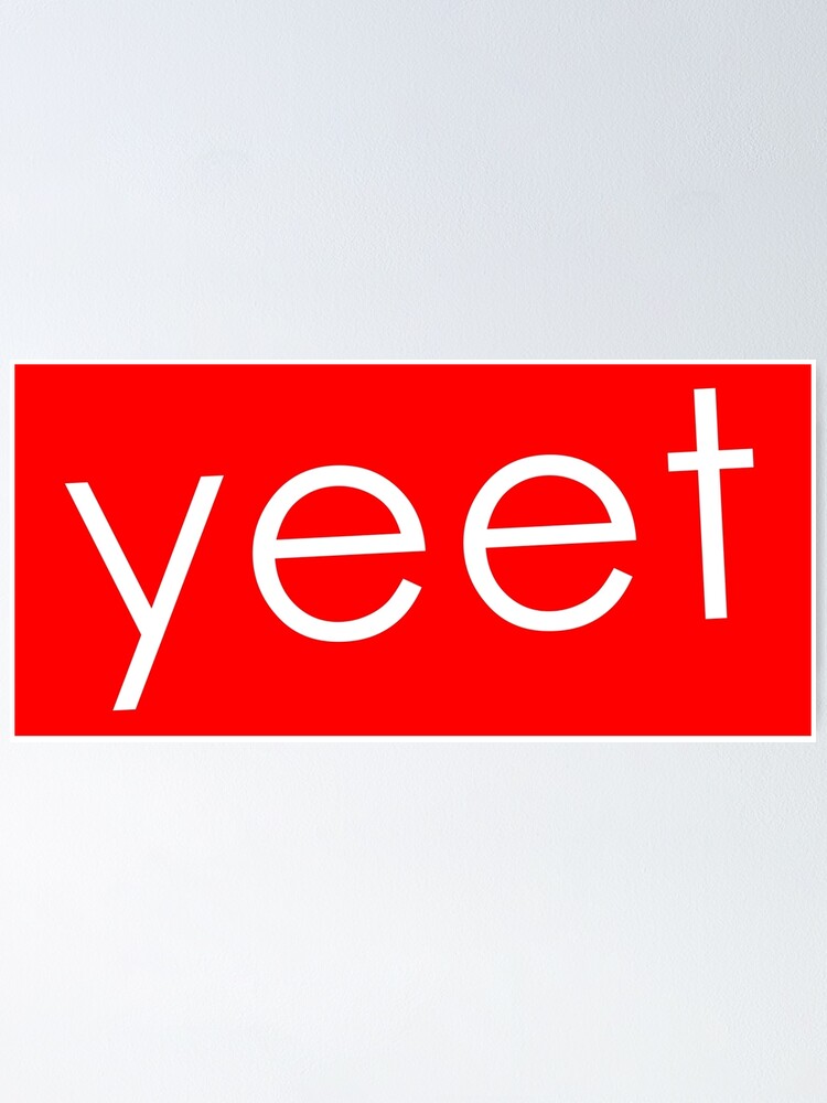 "Ugly Yeet Red Rectangle Brand Logo Lettering" Poster for Sale by Dator ...