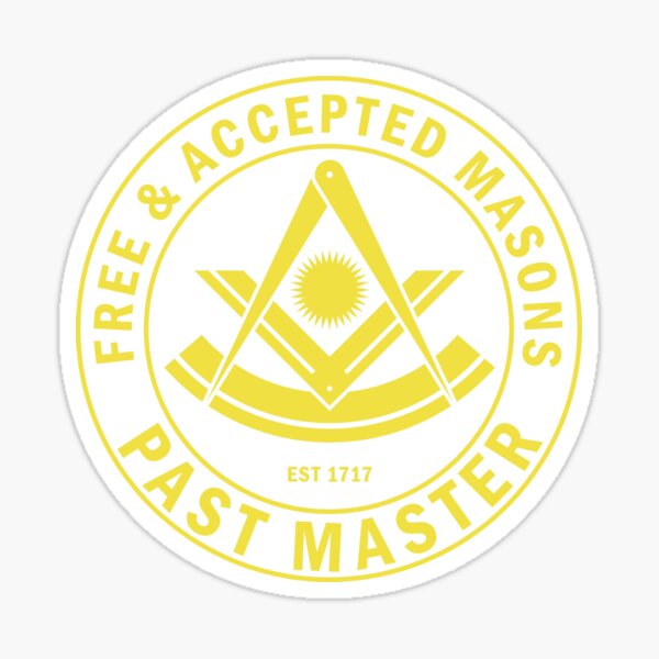 "Freemason Past Master F & AM Masonic Past Master" Sticker for Sale by ...