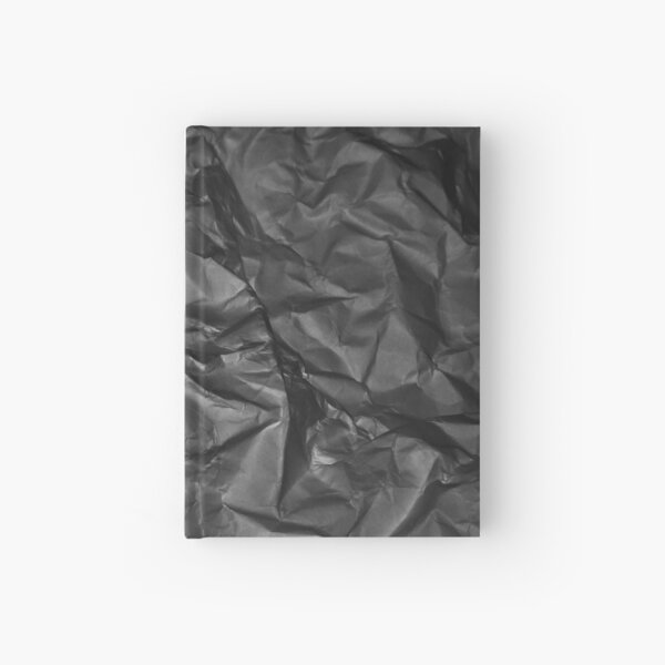 "Crumpled black paper" Hardcover Journal by fourretout | Redbubble
