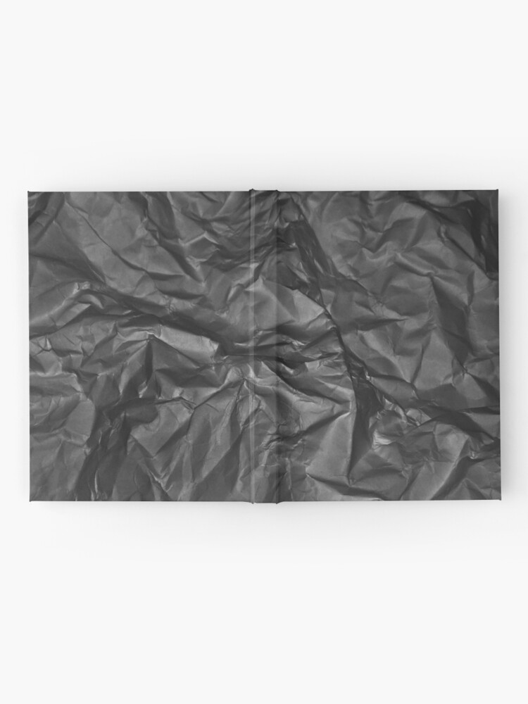 "Crumpled black paper" Hardcover Journal by fourretout | Redbubble