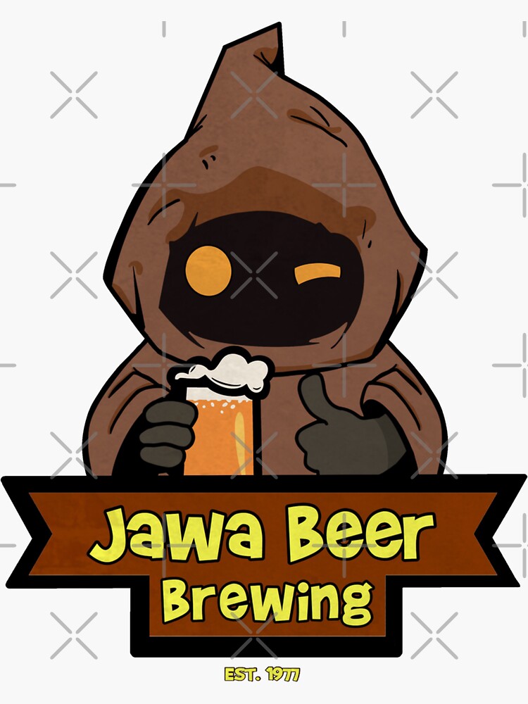 "Jawa Beer Brewing Co." Sticker for Sale by Milasneeze | Redbubble