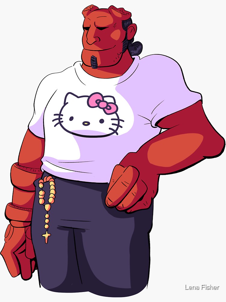 "Big Red" Sticker for Sale by KabukiGirl1977 | Redbubble