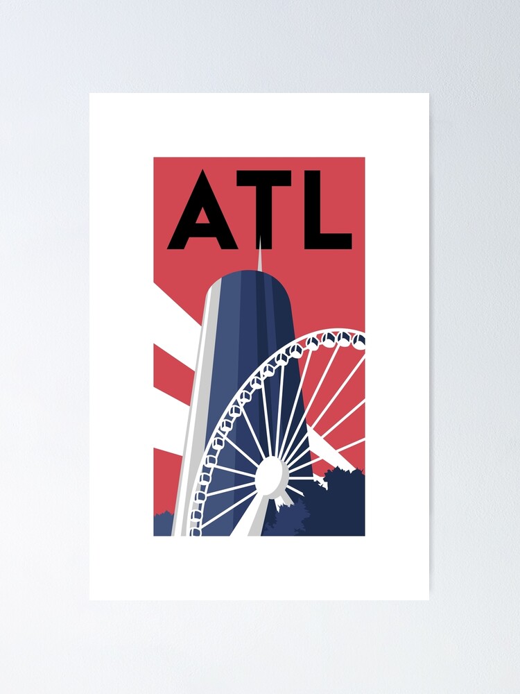 Póster «Atlanta, Georgia Cartel minimalista con Plaza Peachtree» de ...