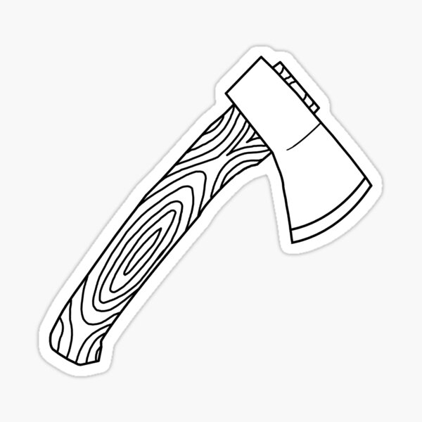 "Axe Sticker" Sticker for Sale by Boucherro | Redbubble