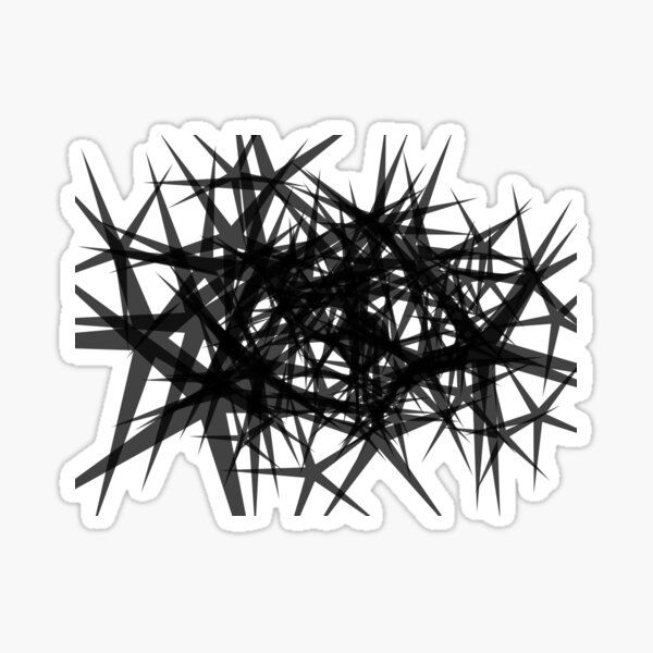 "Black Spikes" Sticker for Sale by Wasthereonce | Redbubble