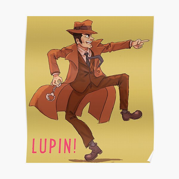 "Zenigata the Incompetent" Poster for Sale by artsycaveman | Redbubble