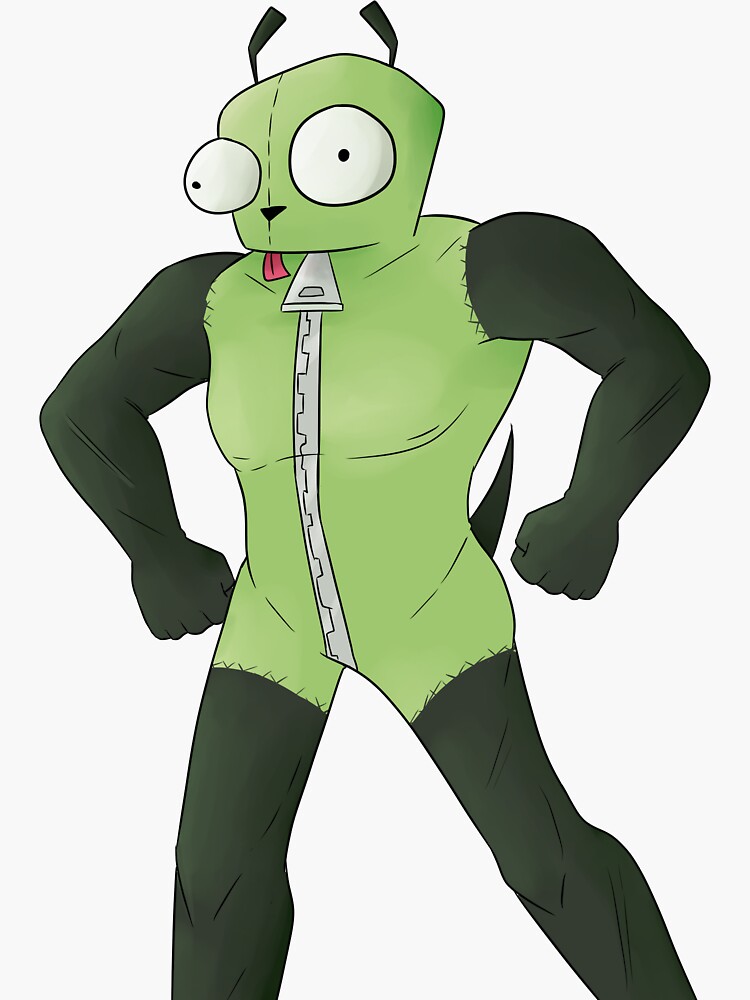 "Buff Gir from Invader Zim" Sticker for Sale by Electronixx | Redbubble