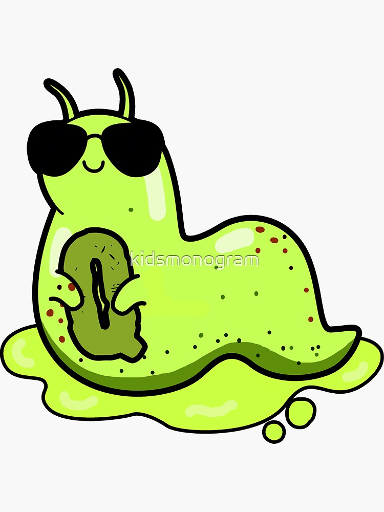 Pegatina «Alfabeto Letra Q Slug viscoso súper genial» de kidsmonogram ...