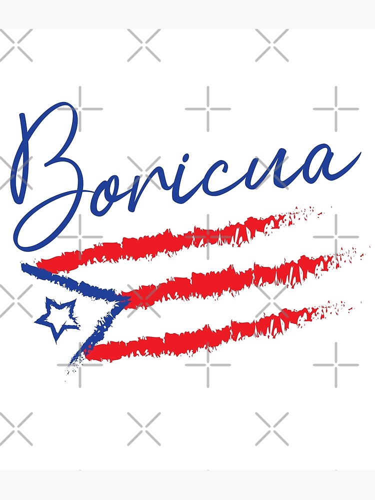 "Boricua text design with the Puerto Rican Flag" Art Print for Sale by ...
