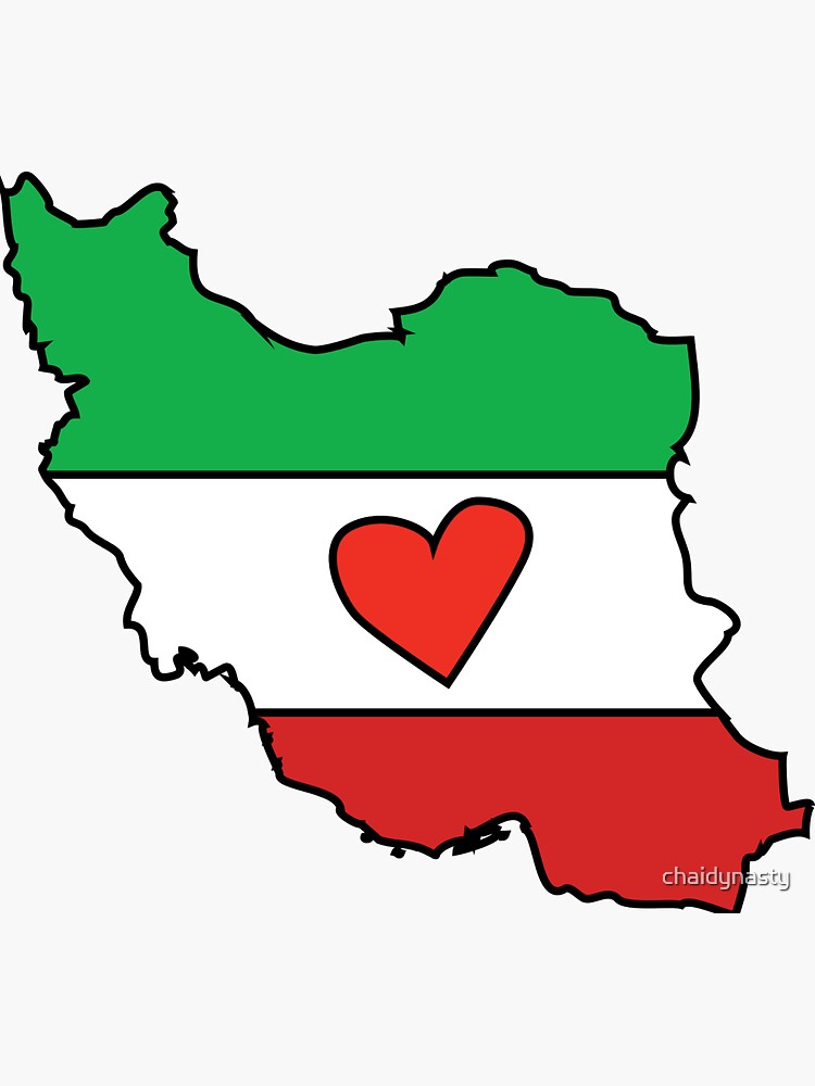"I Love Iran" Sticker for Sale by chaidynasty | Redbubble