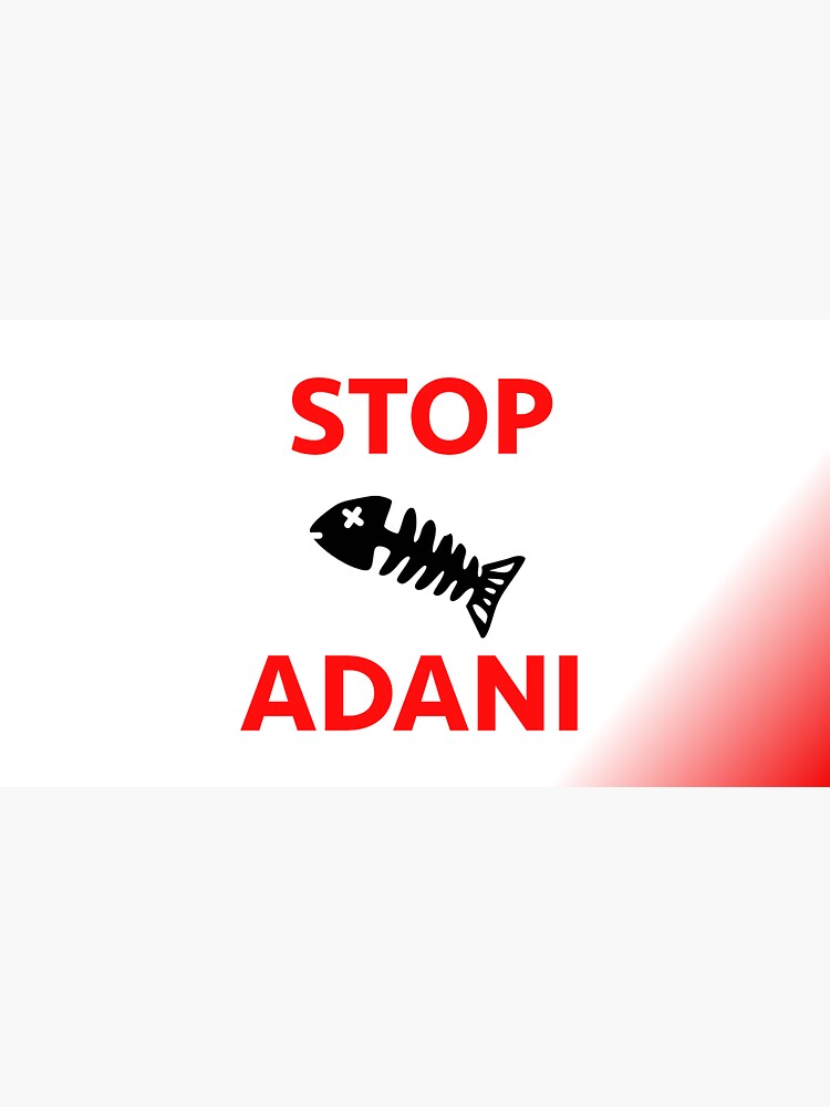 "Stop Adani!" Sticker for Sale by PrawnCB | Redbubble