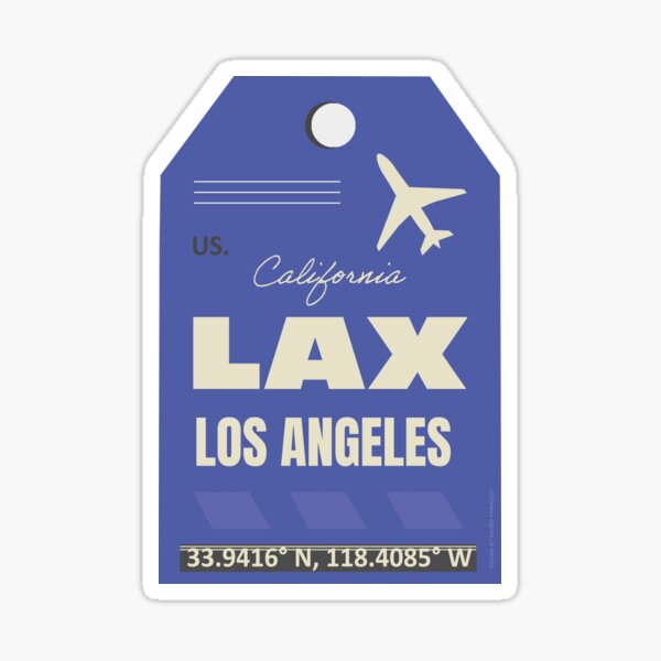 "Los Angeles LAX original navy" Sticker for Sale by Aviators | Redbubble