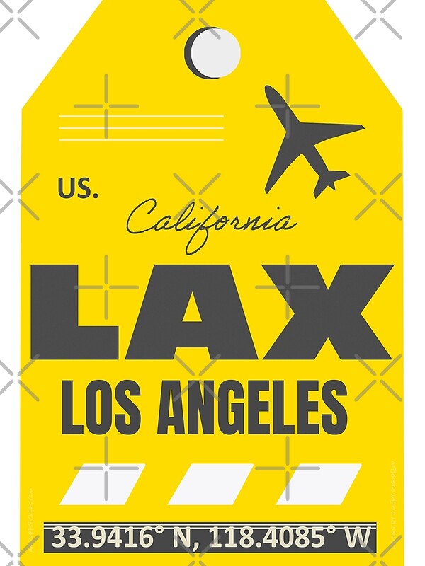 "Airport code sticker LAX yellow" by airportstickers K. G. | Redbubble