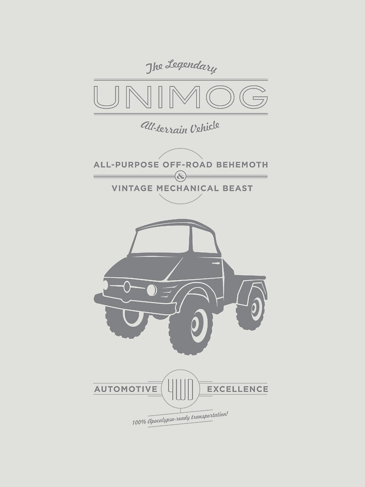 "The Mighty Unimog" T-shirt for Sale by boomstation | Redbubble ...