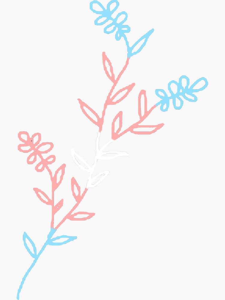 "trans flower" Sticker for Sale by burntchurch | Redbubble