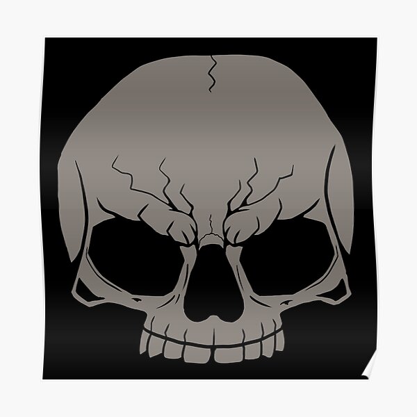"Comic Style Skull Illustration" Poster for Sale by aver223 | Redbubble