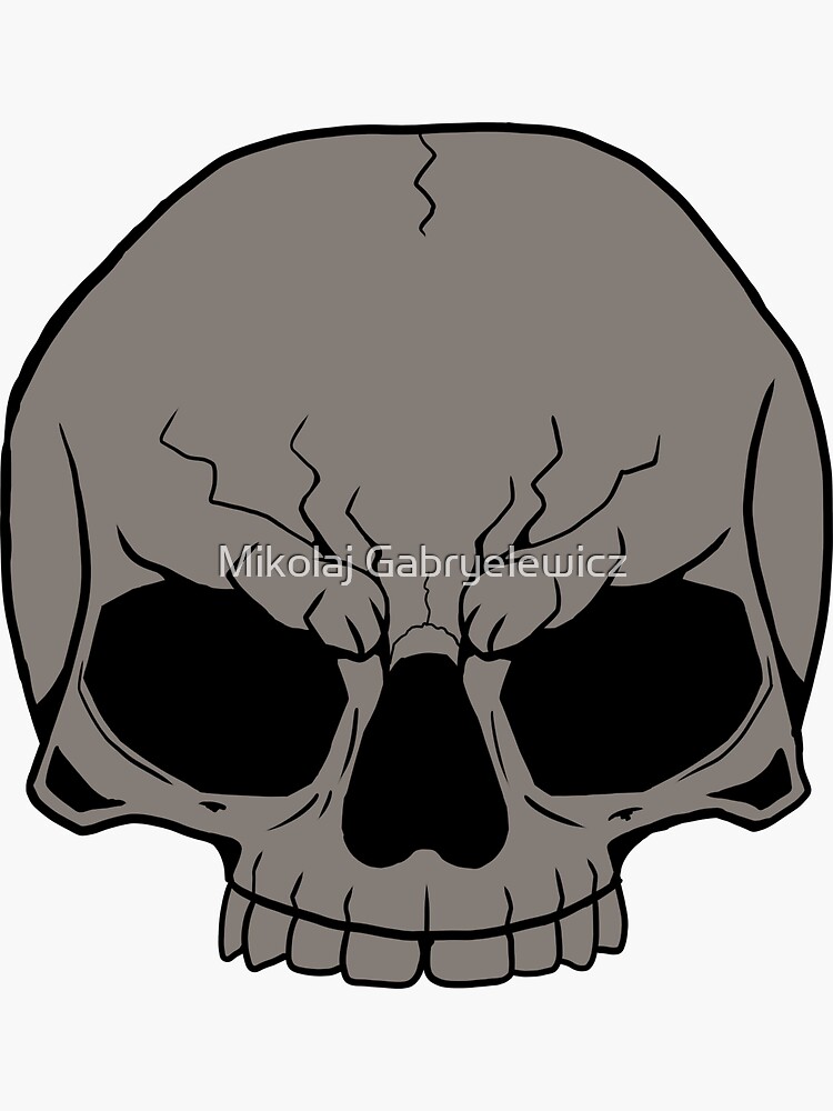 "Comic Style Skull Illustration" Sticker by aver223 | Redbubble