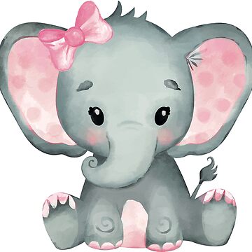 "BABY Girl PINK Cute Elephant" Poster for Sale by purplesensation ...