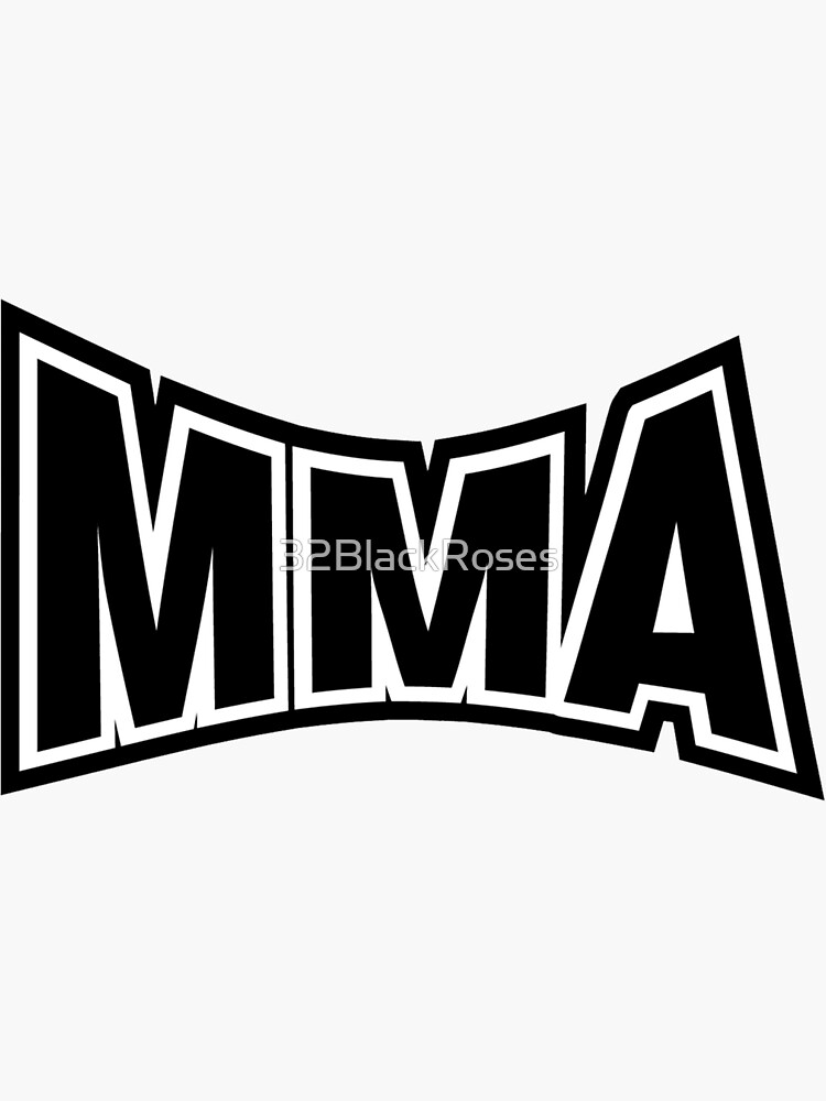 "Mma" Sticker by 32BlackRoses | Redbubble