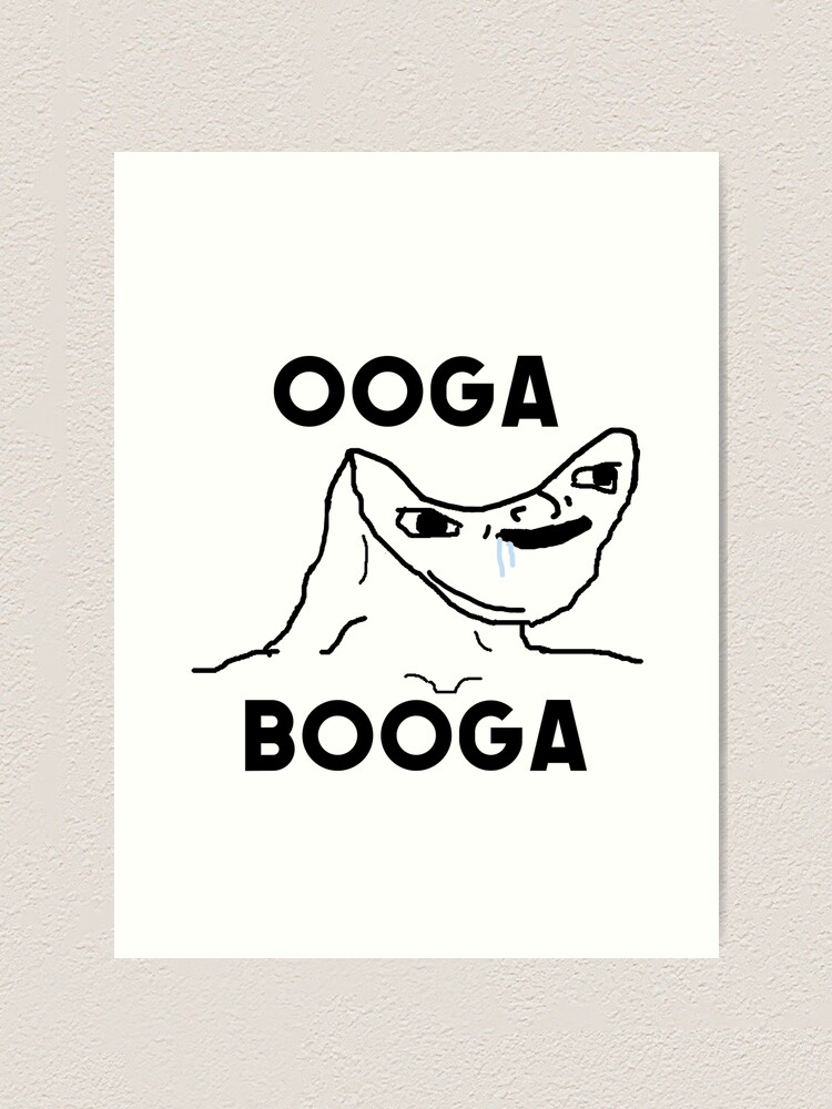 "Ooga Booga Brainlet Meme" Art Print for Sale by artsylab | Redbubble